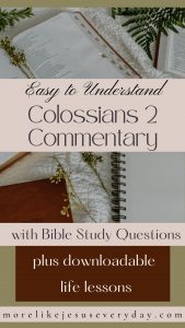 Easy to Understand Colossians 2 Commentary with Bible Study Questions ...
