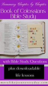 Book of Colossians Bible Study (Chapter by Chapter Summary).