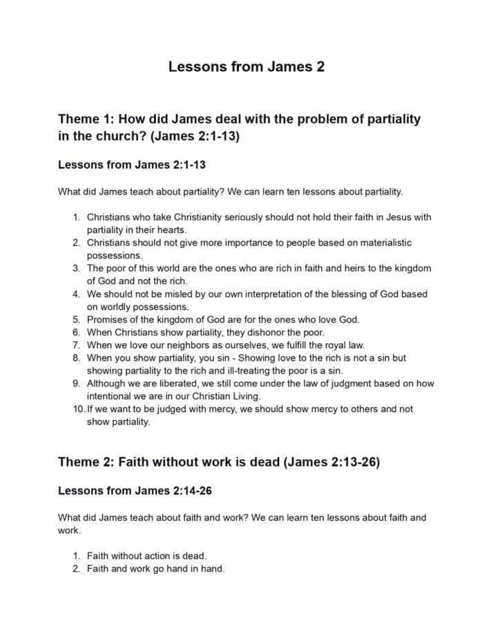 Easy to Understand James 2 Commentary with Bible Study Questions (plus ...