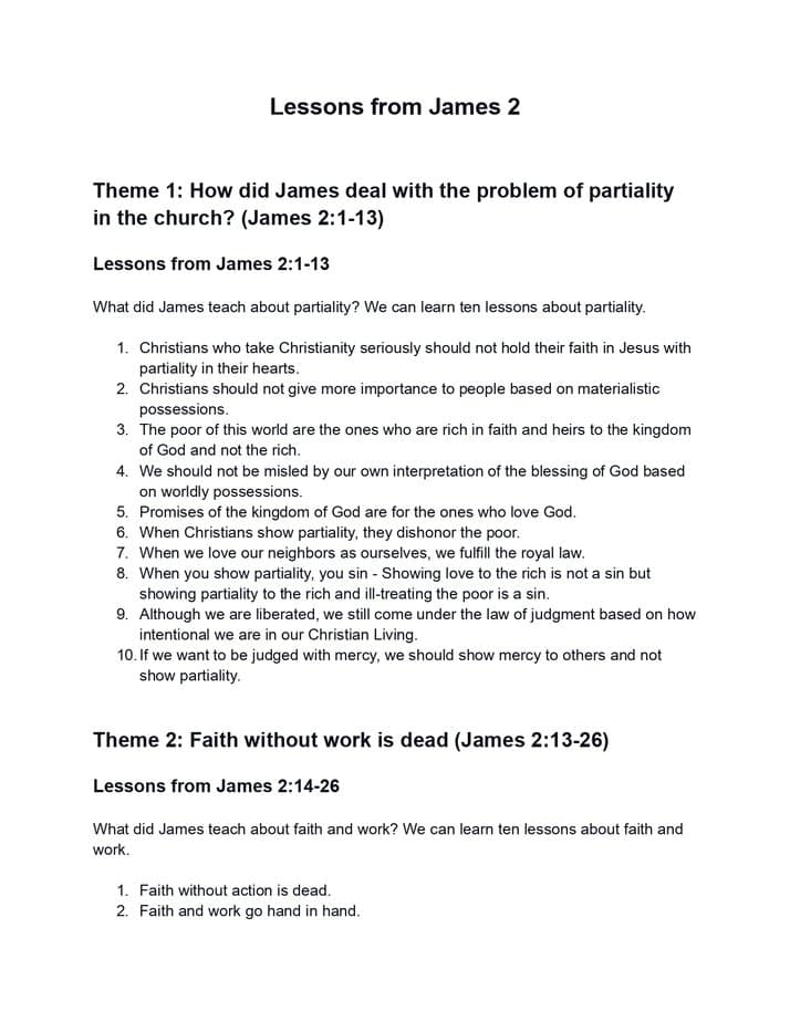 Easy to Understand James 2 Commentary with Bible Study Questions (plus ...